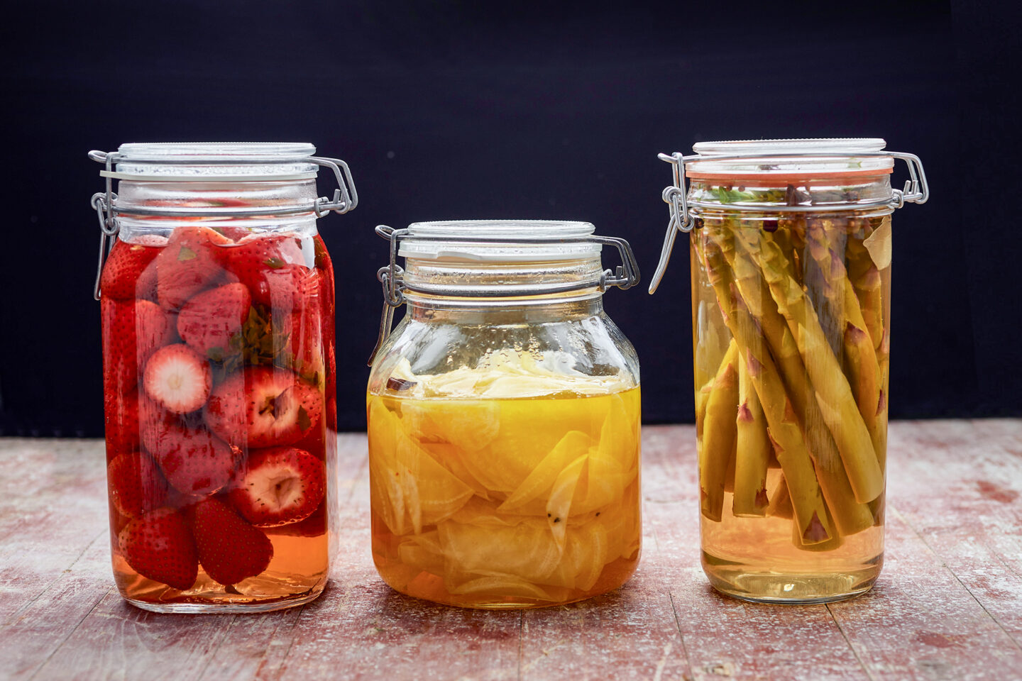 Gemüse und Obst einlegen (Erdbeere, Gelbe Bete & Spargel)